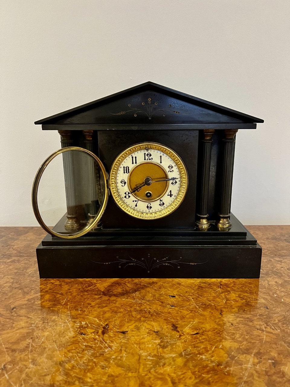 Antique Victorian Marble Mantle Clock - Etsy UK