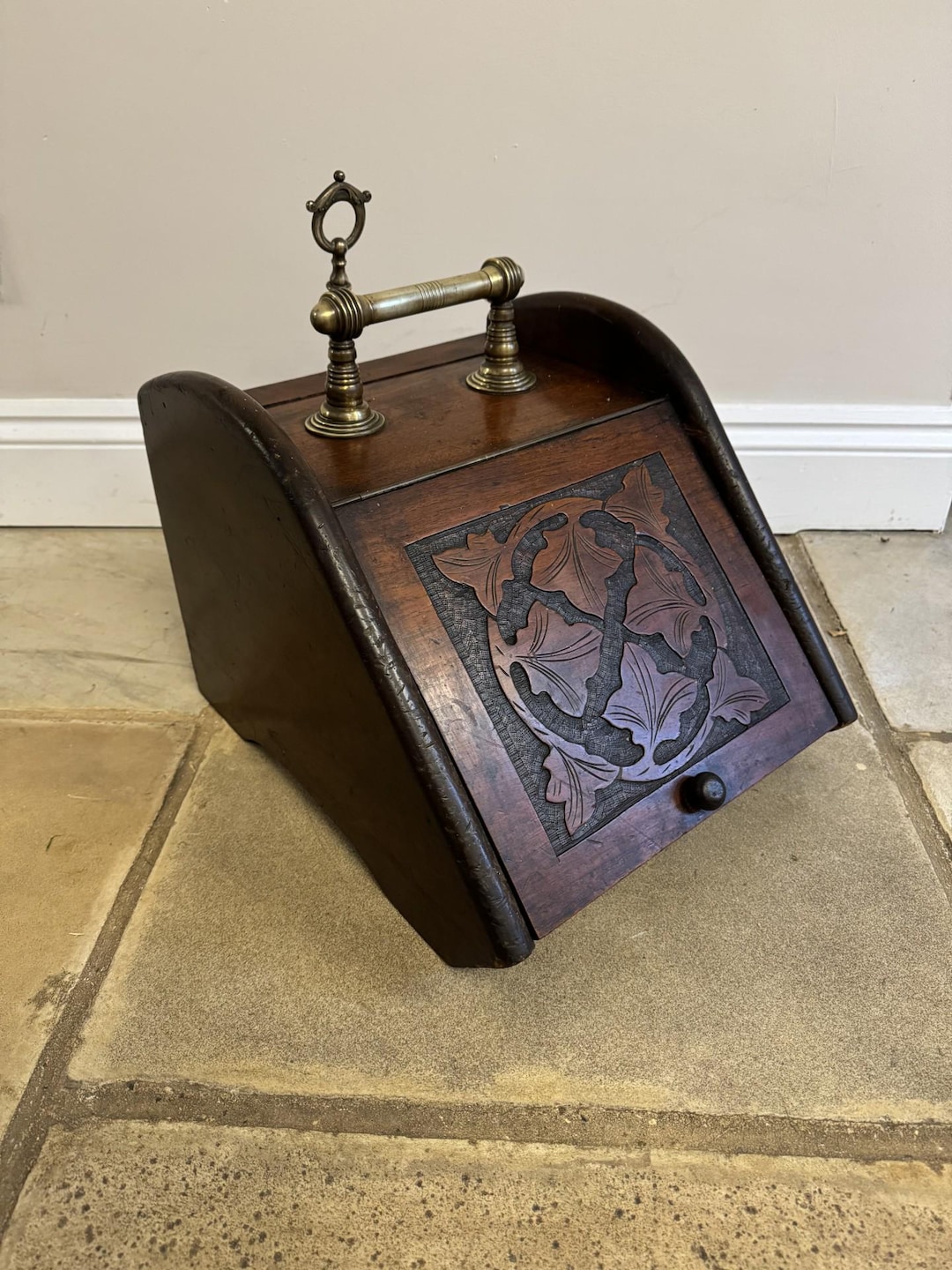 Antique Victorian Quality Carved Oak Coal Box - Etsy