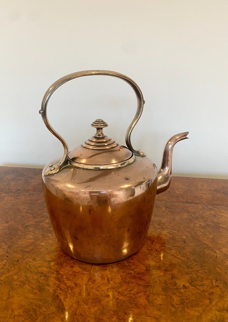 Large Antique George III Copper Kettle - Etsy