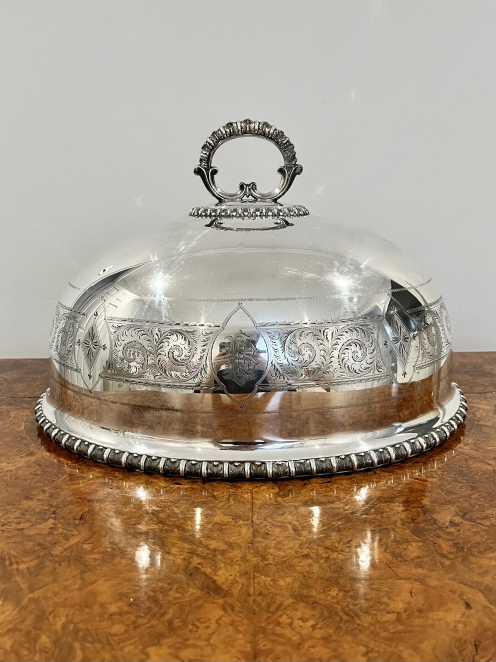 Large Antique Edwardian Quality Silver Plated Meat Cover - Etsy