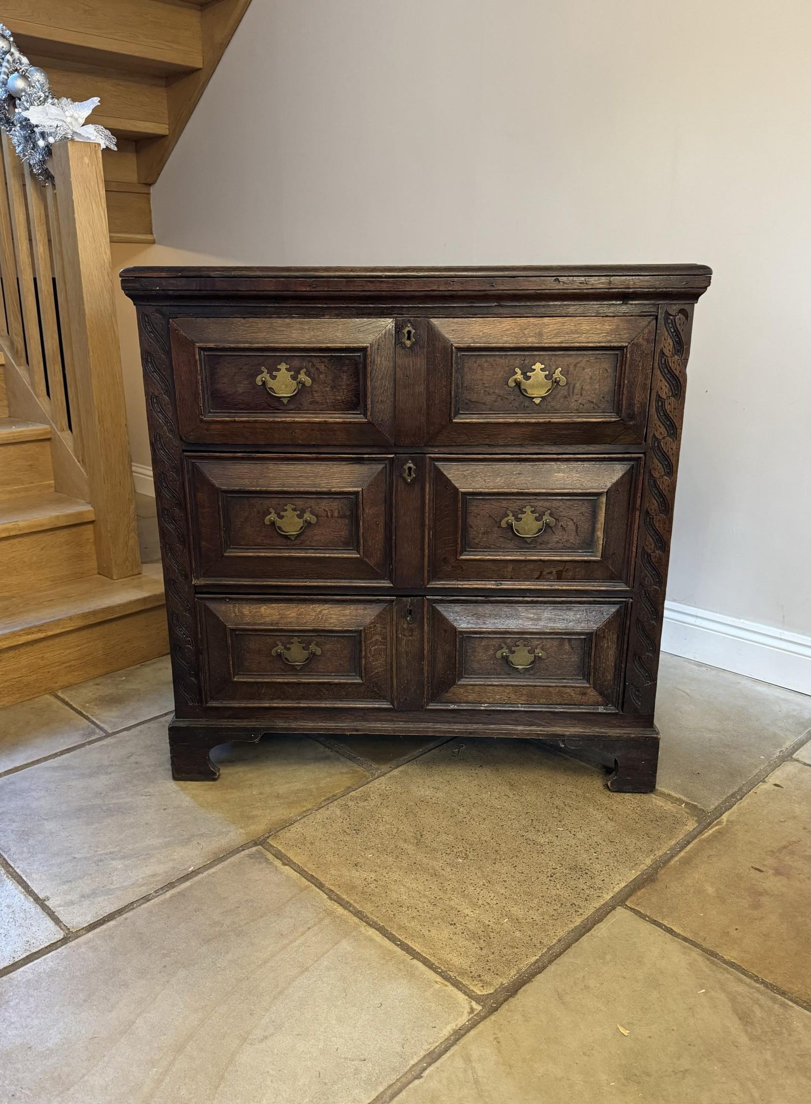 Antique 18th Century Quality Oak Jacobean Chest of Drawers - Etsy