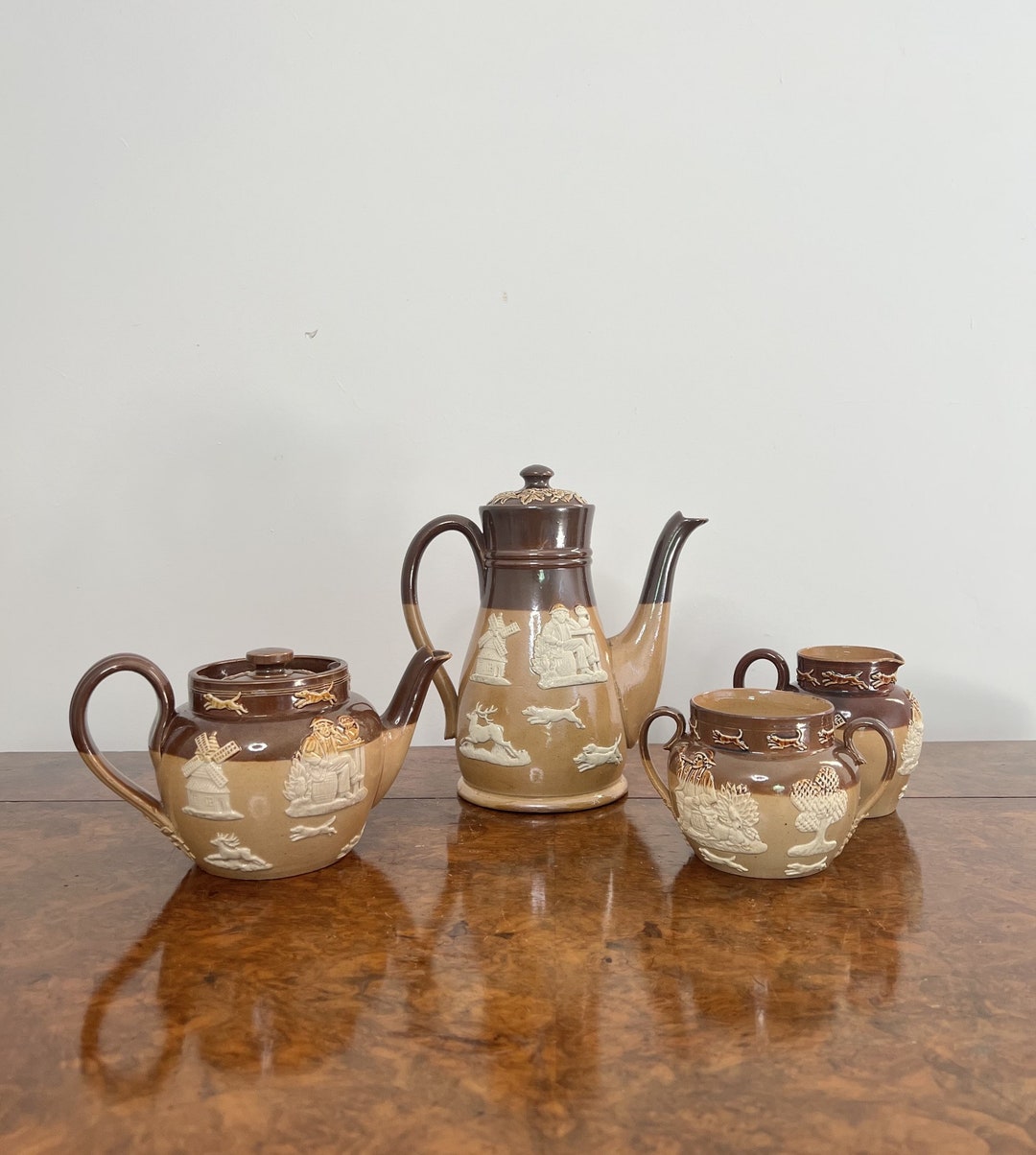 Rare Antique Doulton Four Piece Tea Set - Etsy