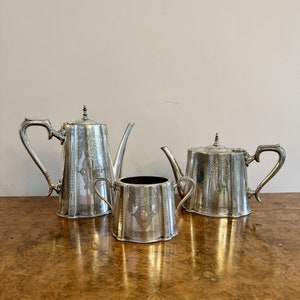 Stunning Quality Antique Edwardian Four Piece Tea Set by Walker and ...