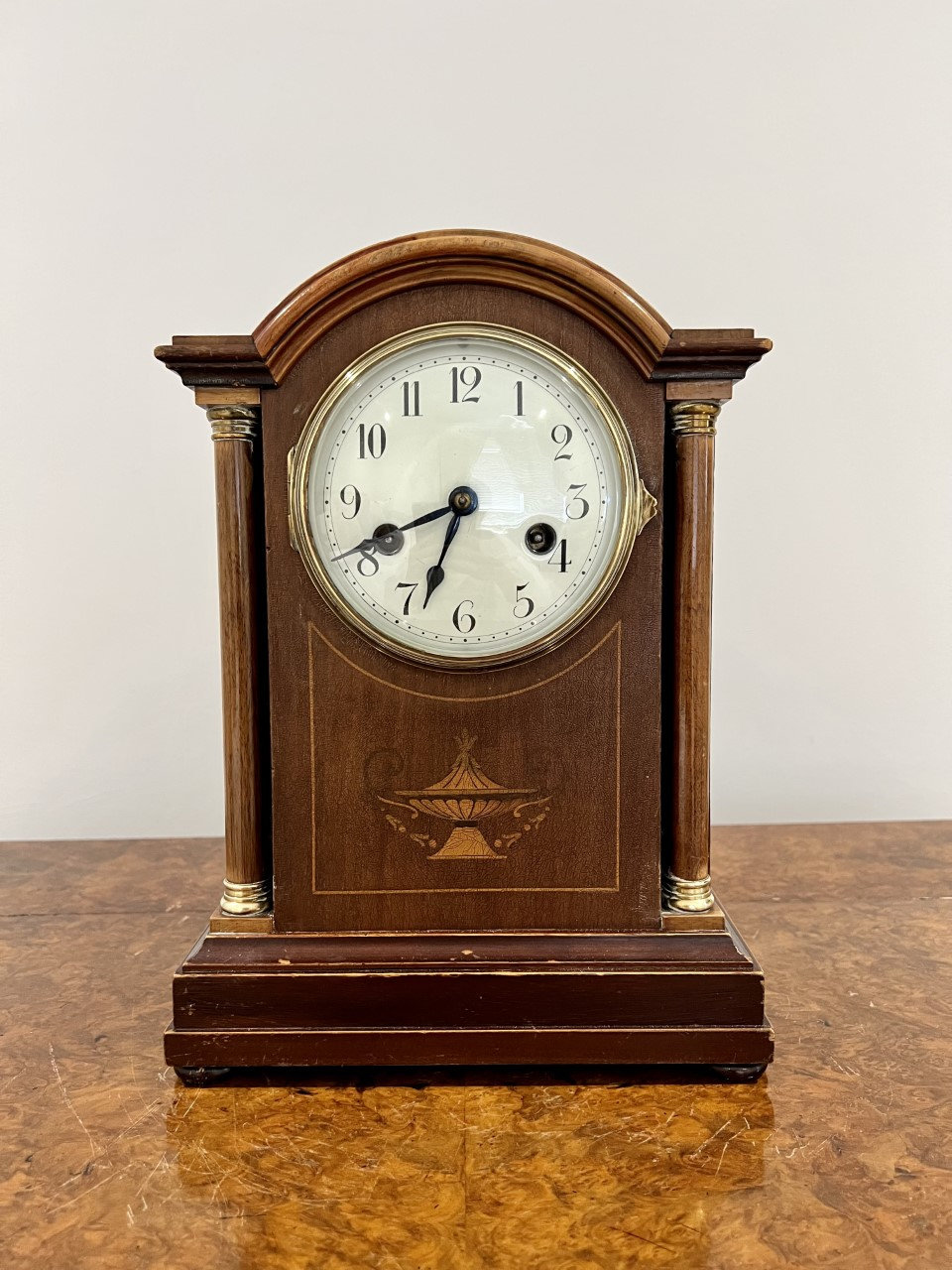 Antique Edwardian Quality Mahogany Inlaid Mantle Clock - Etsy