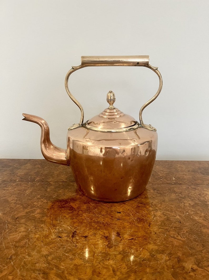 Large Antique George III Copper Kettle - Etsy