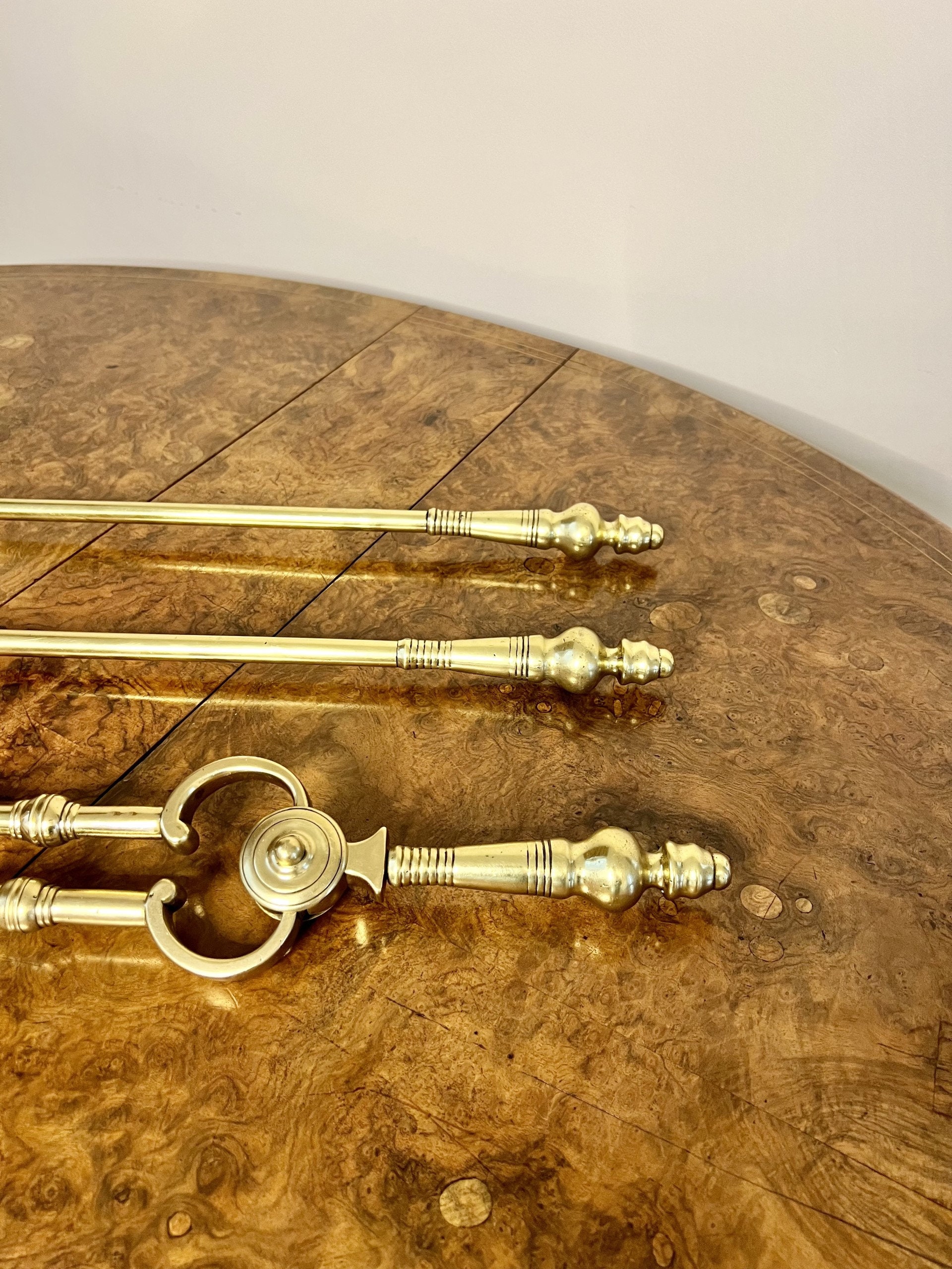 Quality Antique Edwardian Brass Fire Irons - Etsy