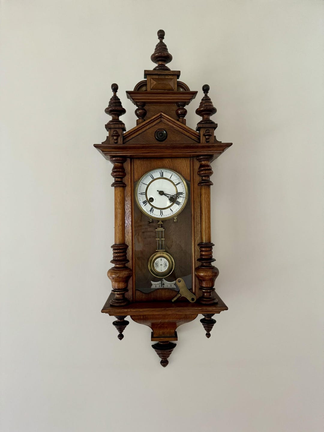 Antique Victorian Walnut Vienna Wall Clock - Etsy