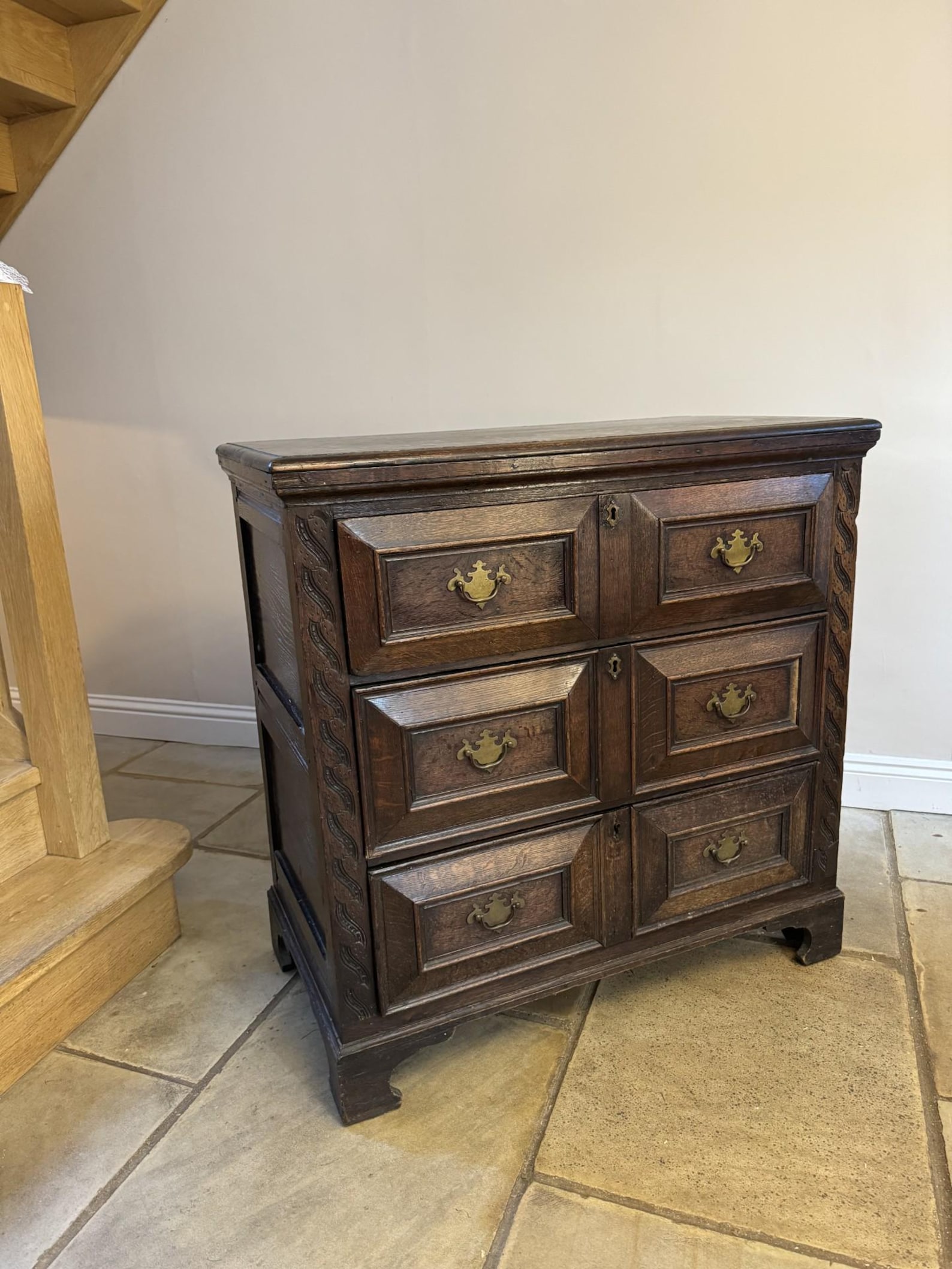 Antique 18th Century Quality Oak Jacobean Chest of Drawers - Etsy