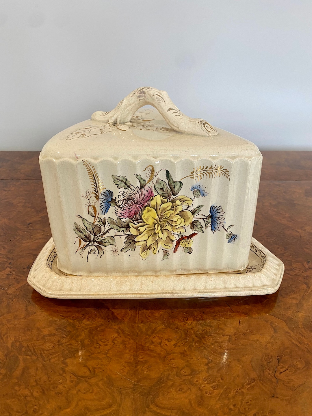 Large Antique Victorian Cheese Dish - Etsy