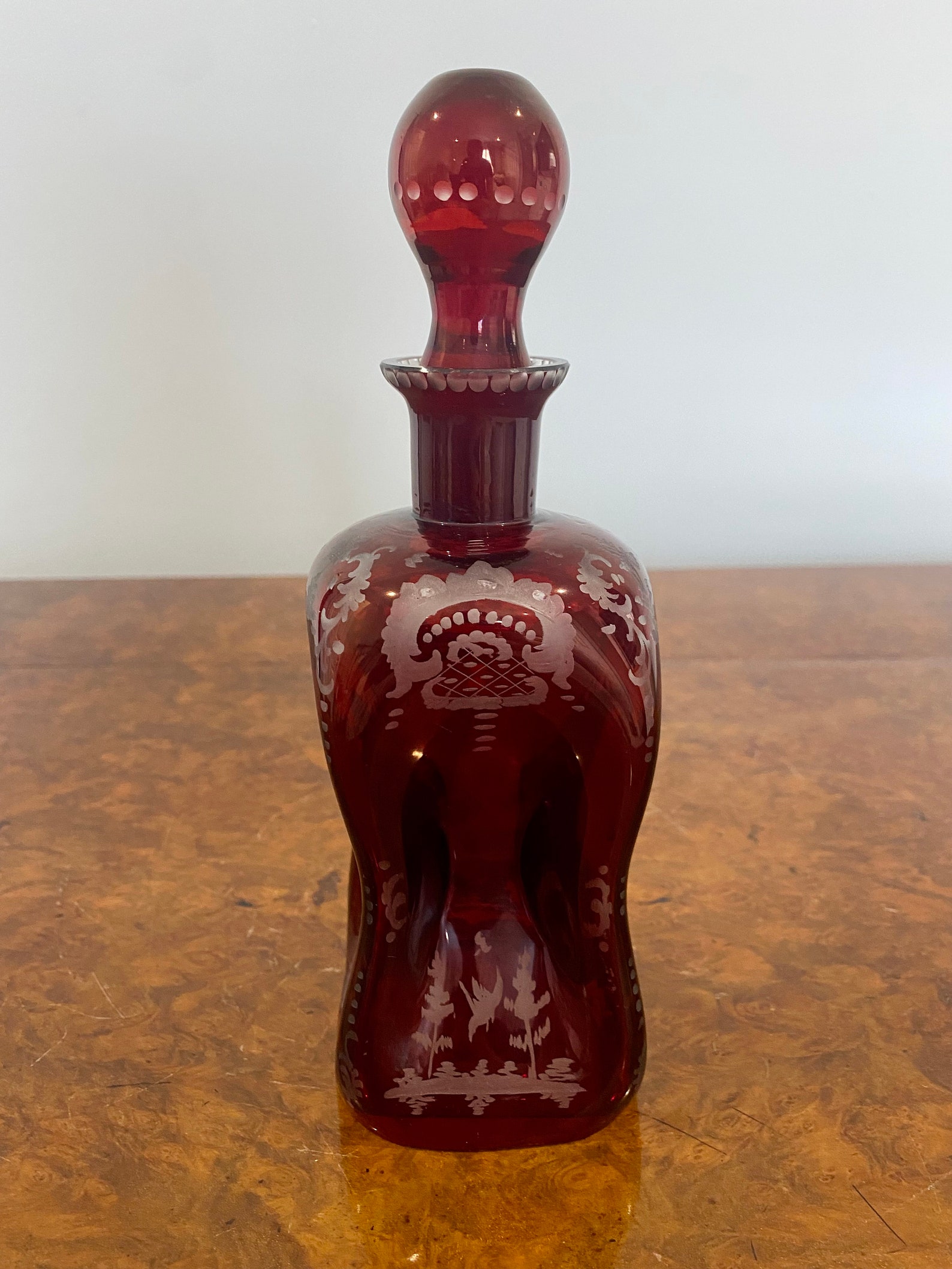Pair of Antique Victorian Quality Ruby Glass Decanters - Etsy