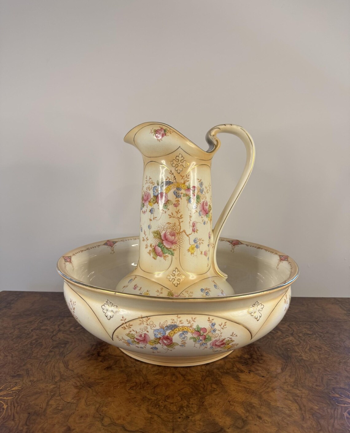 Quality Antique Crown Devon Jug and Bowl Set - Etsy