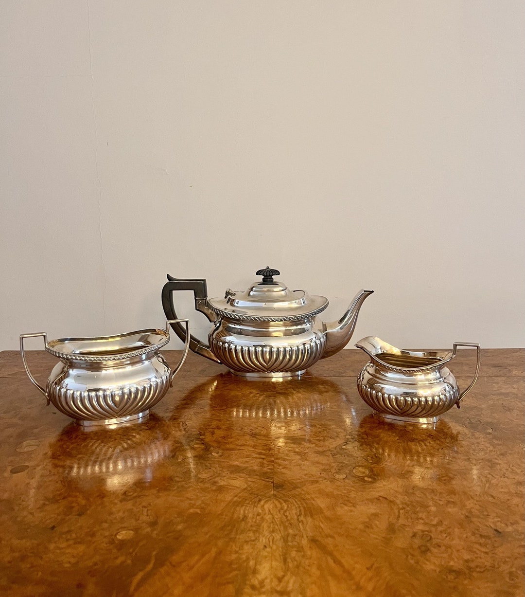 Wonderful Quality Antique Edwardian Three Piece Tea Set - Etsy