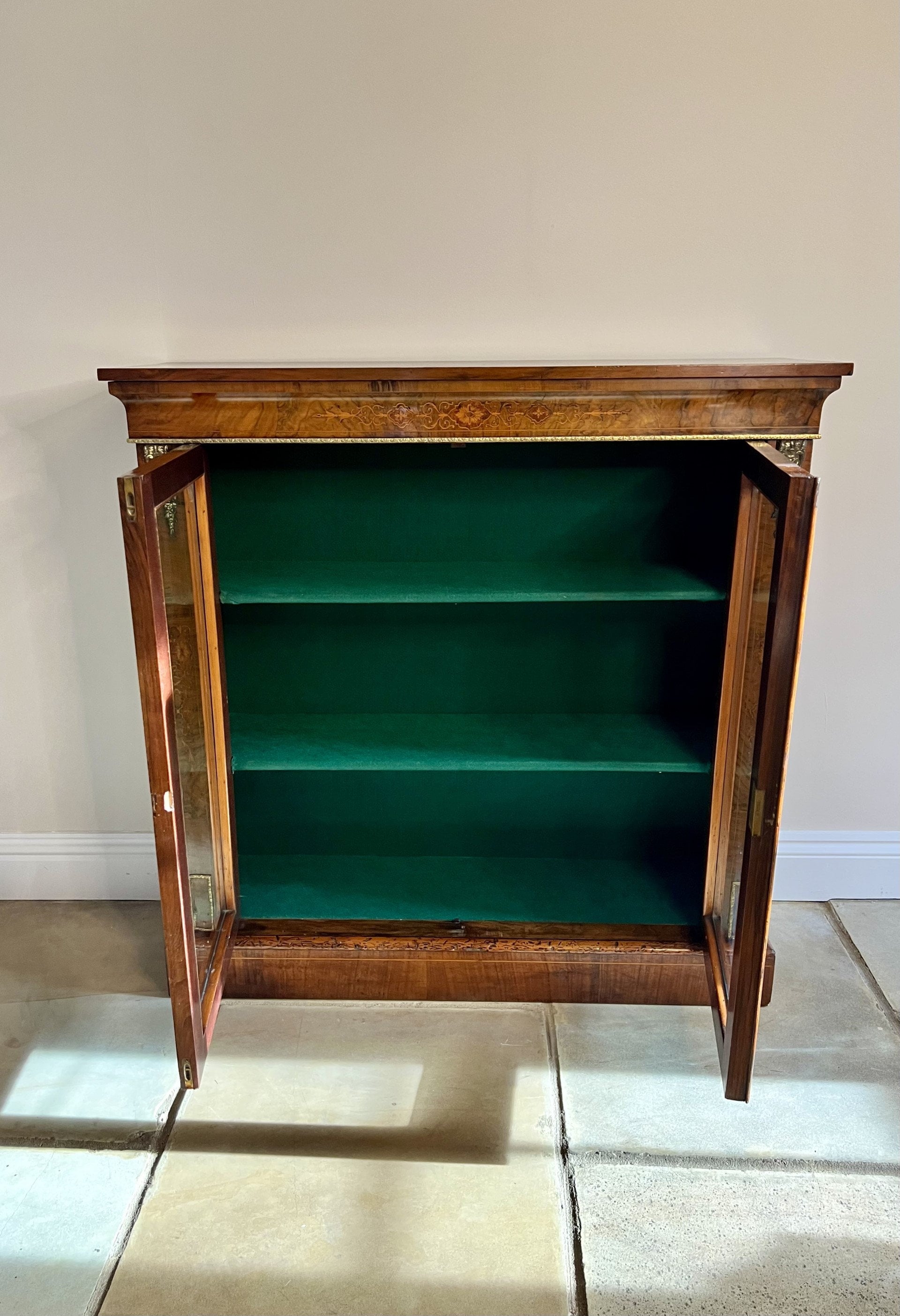 Fantastic Quality Antique Victorian Walnut Inlaid Pier Cabinet - Etsy