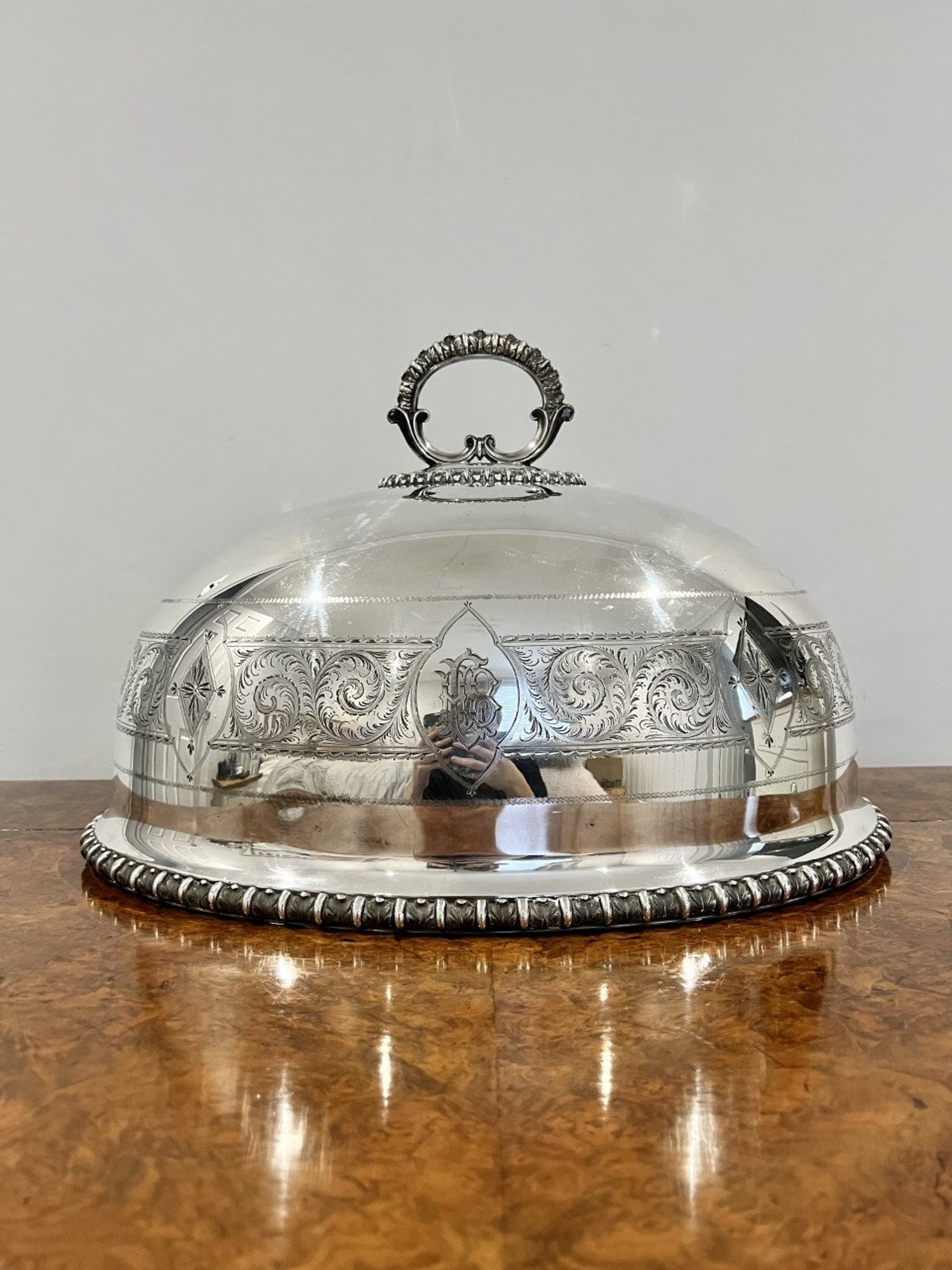 Large Antique Edwardian Quality Silver Plated Meat Cover - Etsy