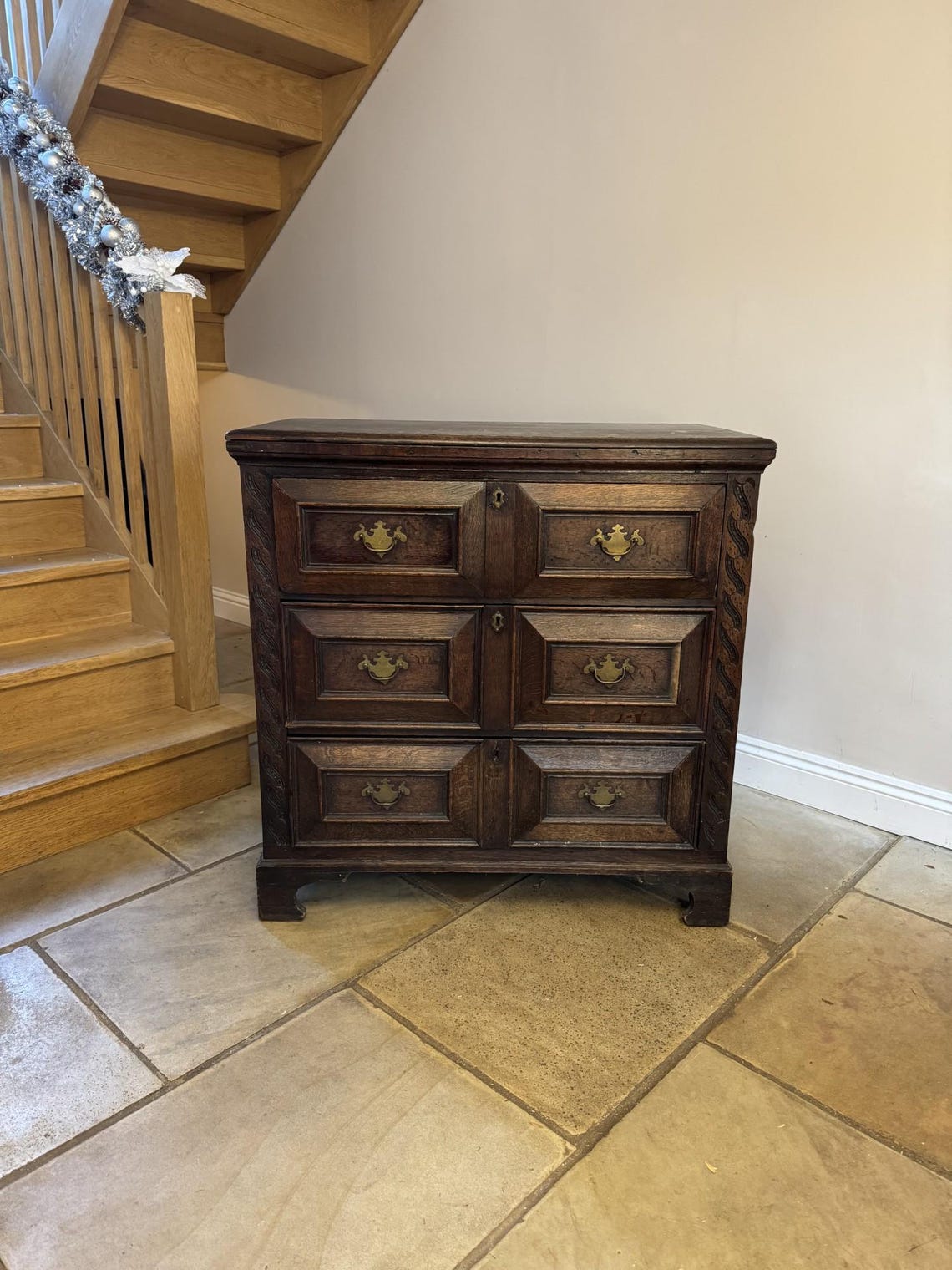Antique 18th Century Quality Oak Jacobean Chest of Drawers - Etsy