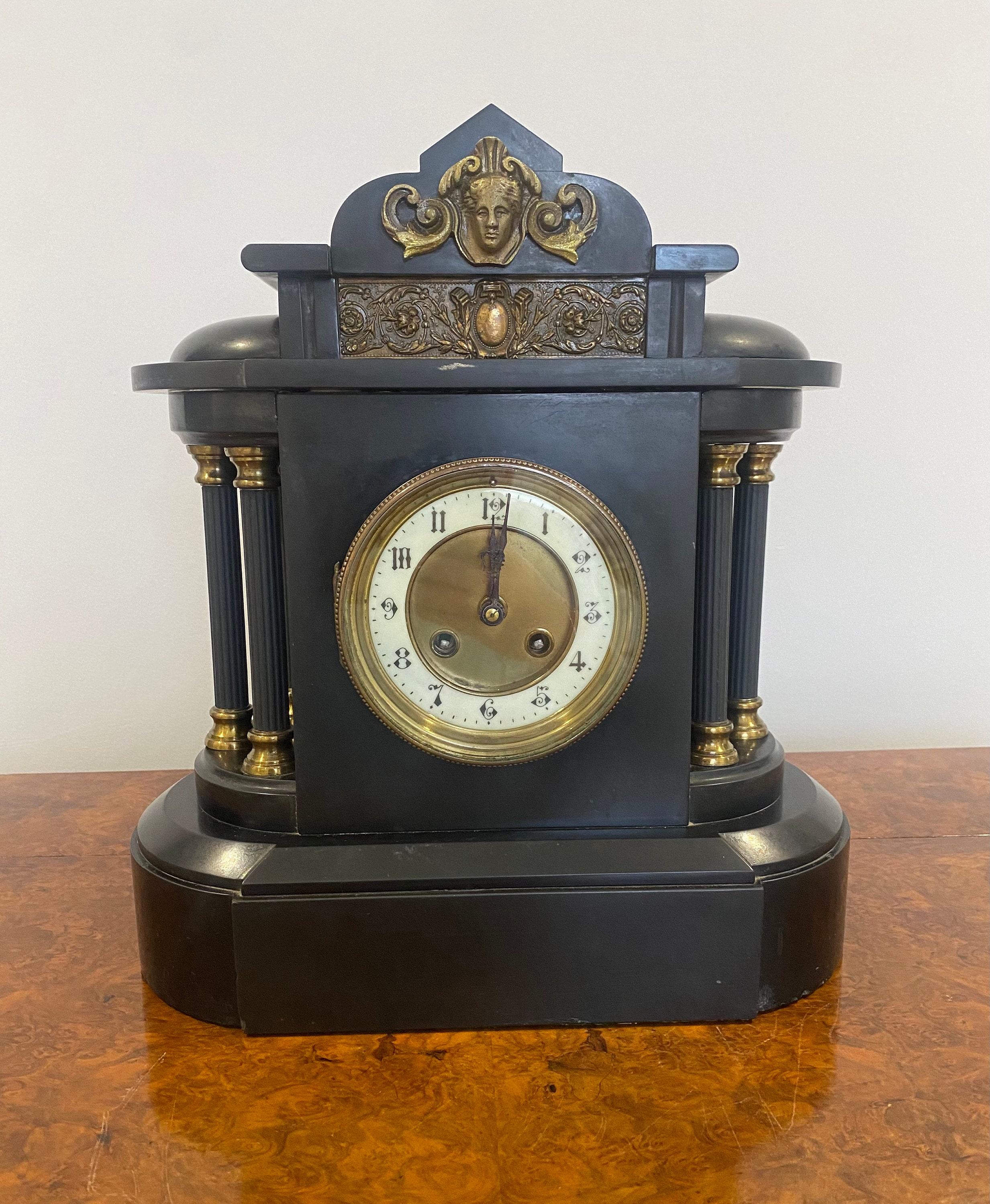 Quality Antique Victorian Marble Mantle Clock - Etsy UK