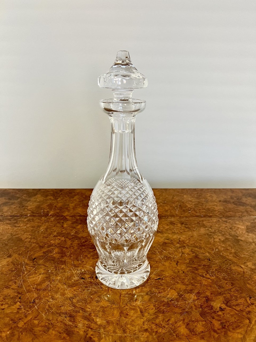 Antique Edwardian Cut Glass Bell Shaped Decanter - Etsy