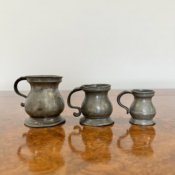 Antique Pewter Measures - Etsy
