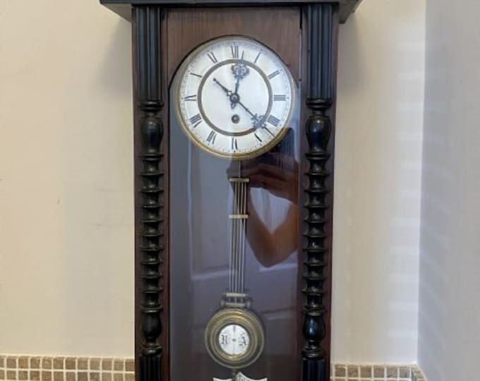 Antique Gustav Becker Bim Bam Grandfather Clock, Oak, 78, Read Entire ...