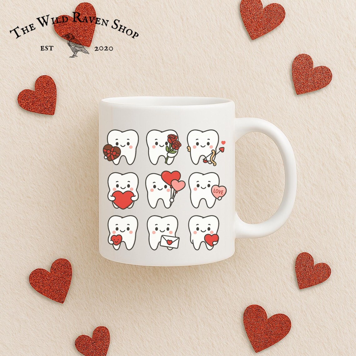 Sweet Smiles Valentine Clipart | Tooth PNG | Dental Valentine Digital ...