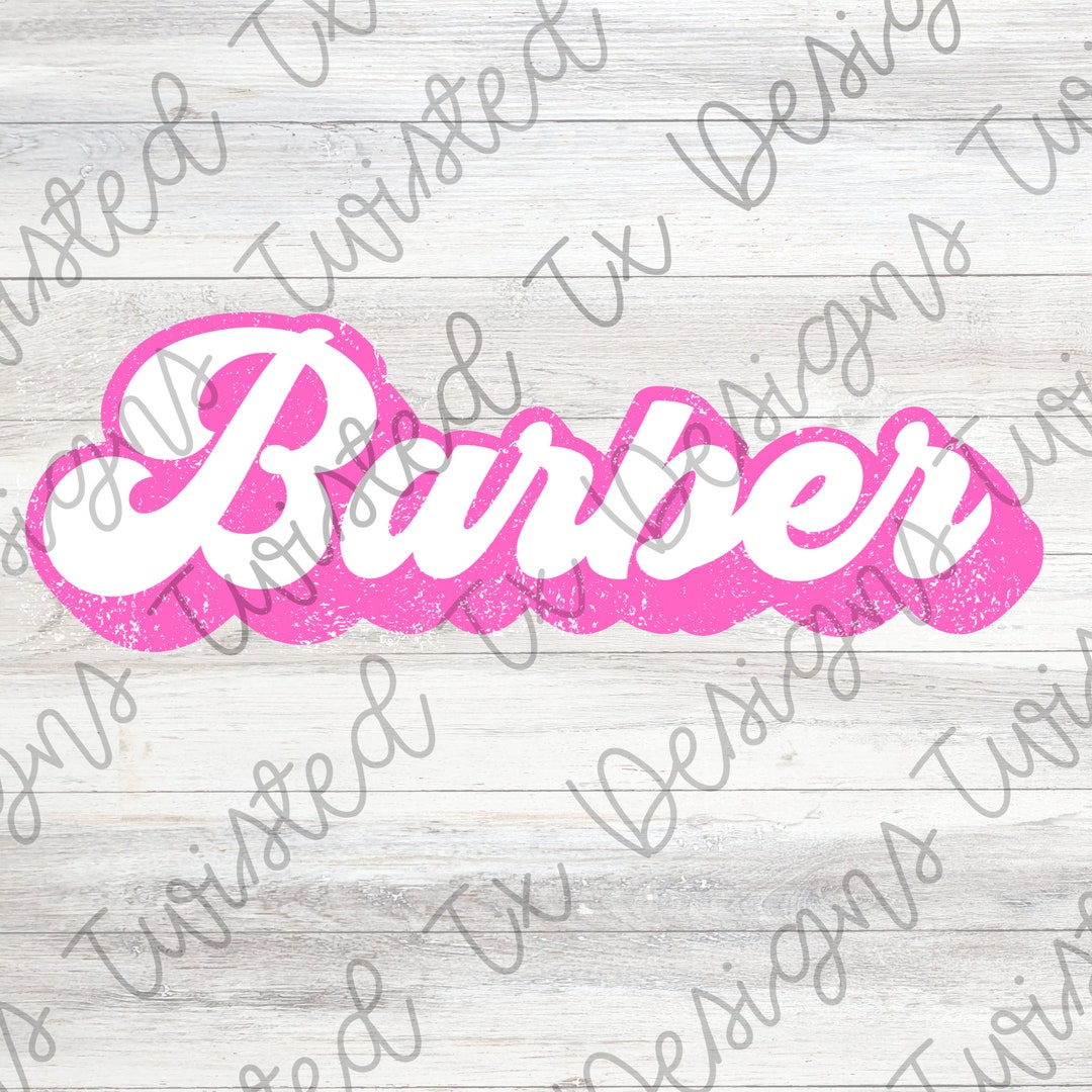 Pink Barber Sublimation PNG - Etsy