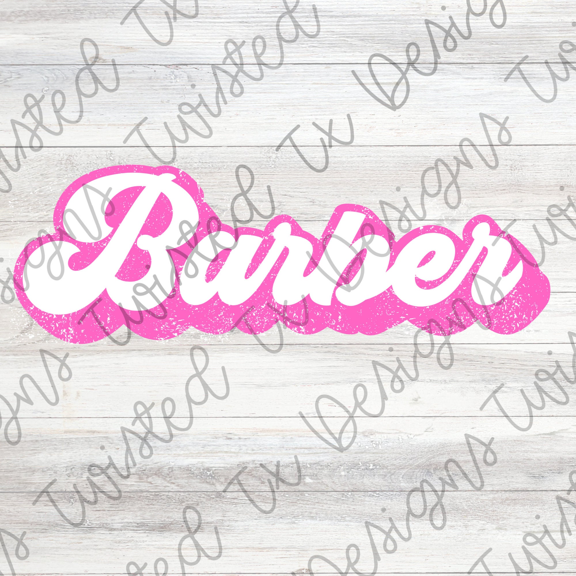 Pink Barber Sublimation PNG - Etsy