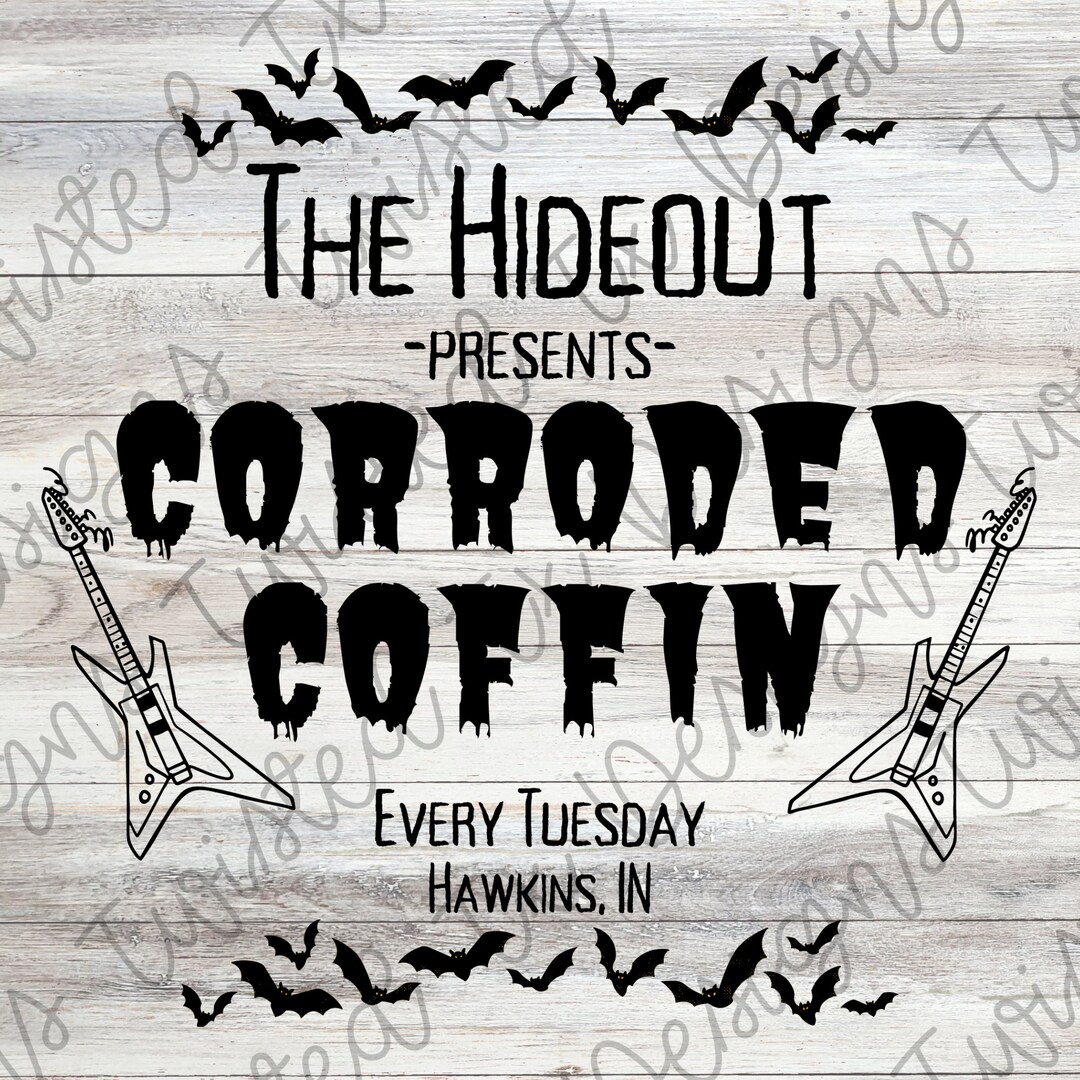 Corroded Coffin- Hawkins Indiana Sublimation PNG - Etsy