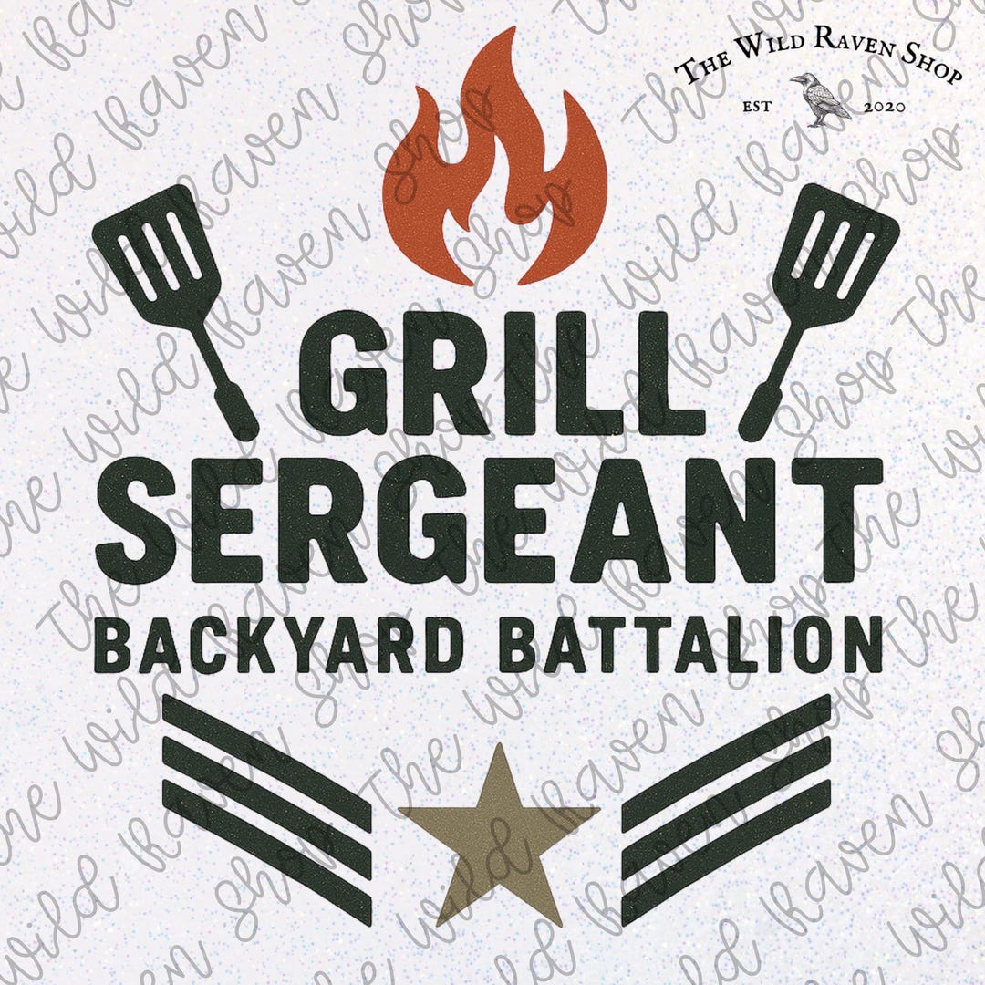 Grill Sergeant PNG: BBQ Dad Sublimation Design (digital Download) - Etsy