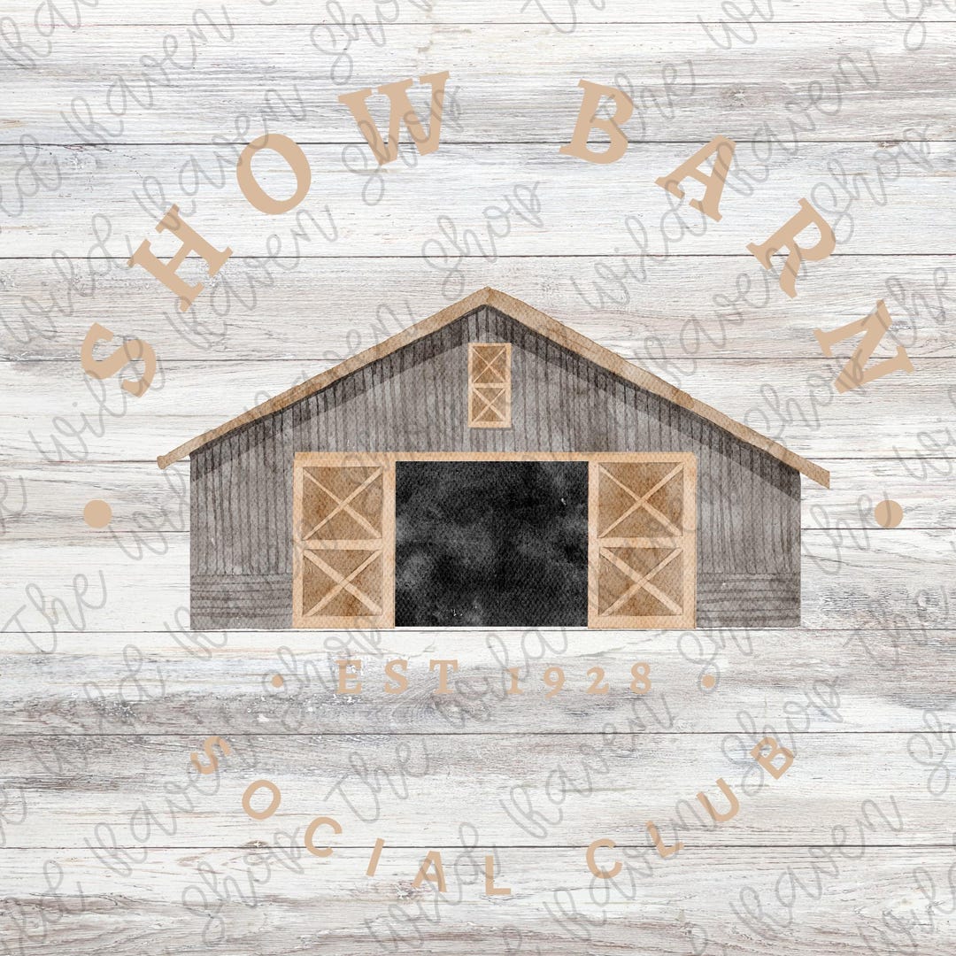 Show Barn Social Club PNG – 4H & FFA Sublimation Design, Digital ...