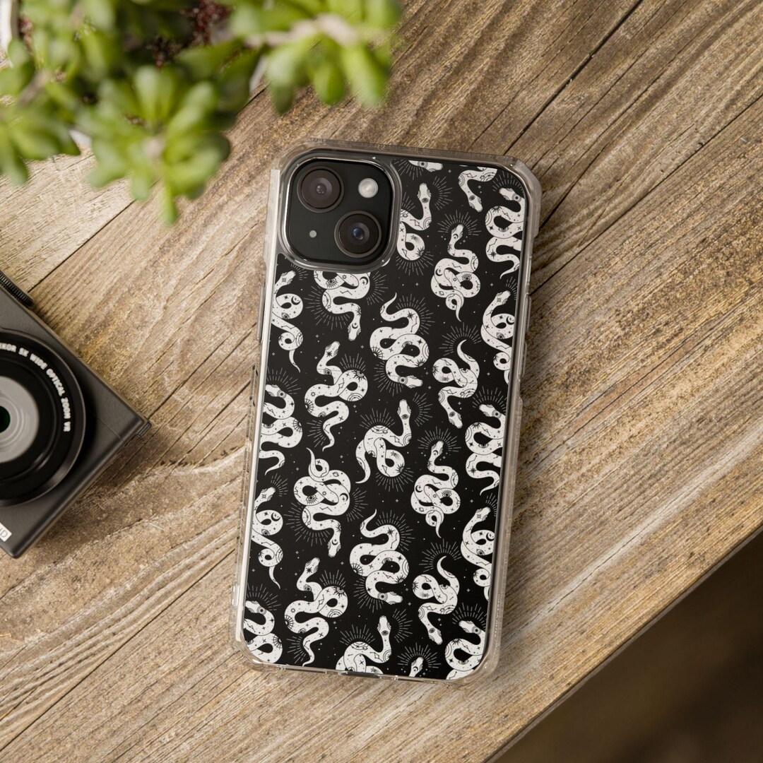 Snake Pattern Magnetic Clear Impact Cases for Iphone, Stylish Phone ...
