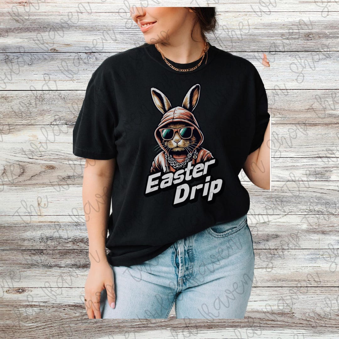 Easter Drip Bunny T-shirt - Etsy