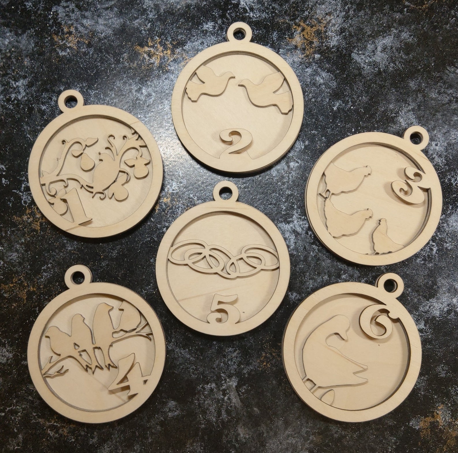 12 Days of Christmas Layered Ornaments With Bonus Layer - Etsy