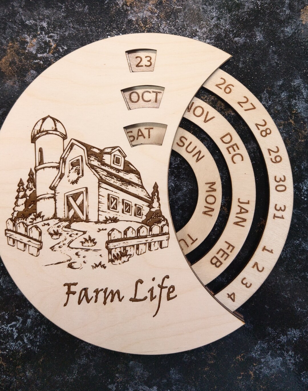 Farm Life Perpetual Calendar SVG - Etsy