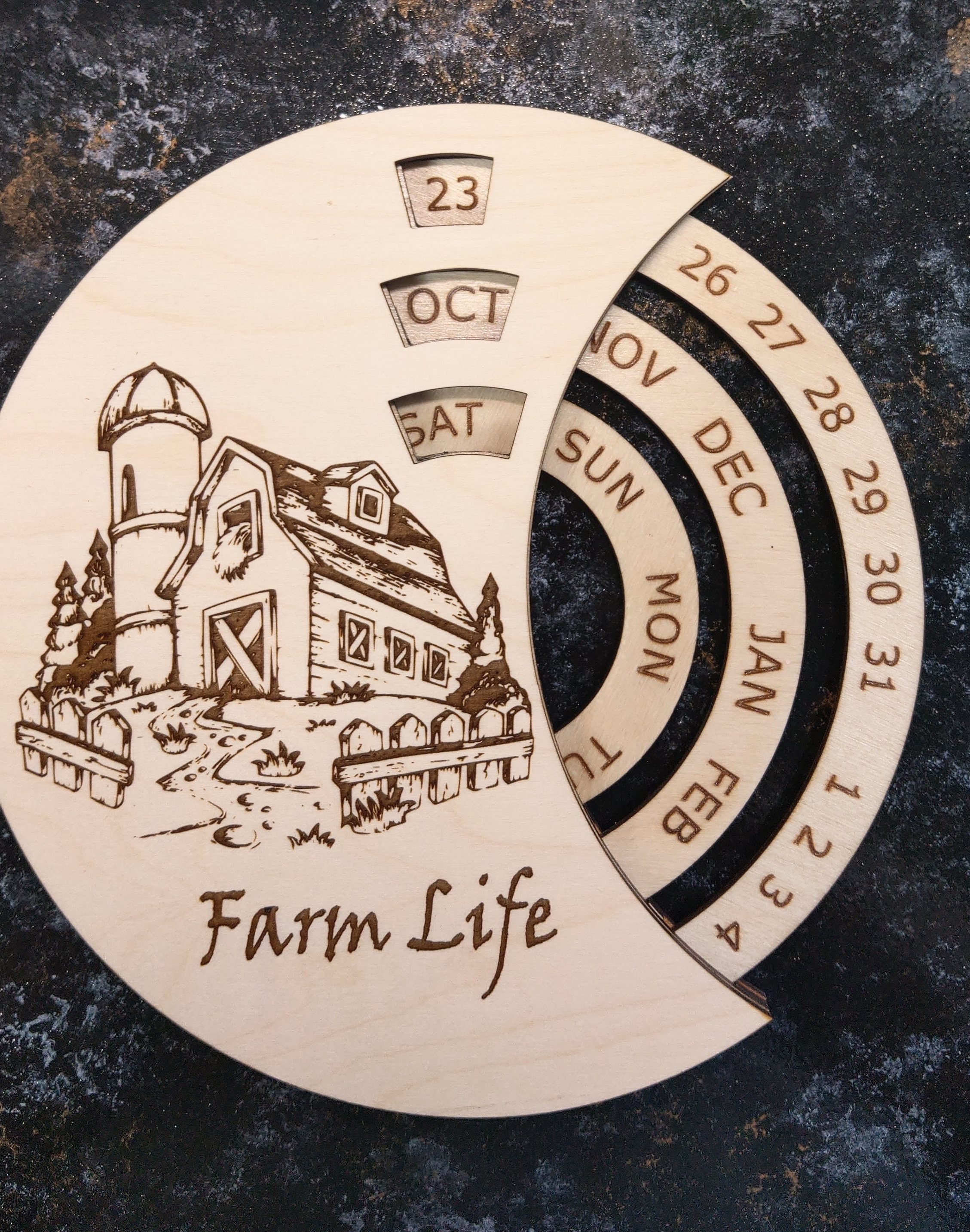 Farm Life Perpetual Calendar SVG - Etsy