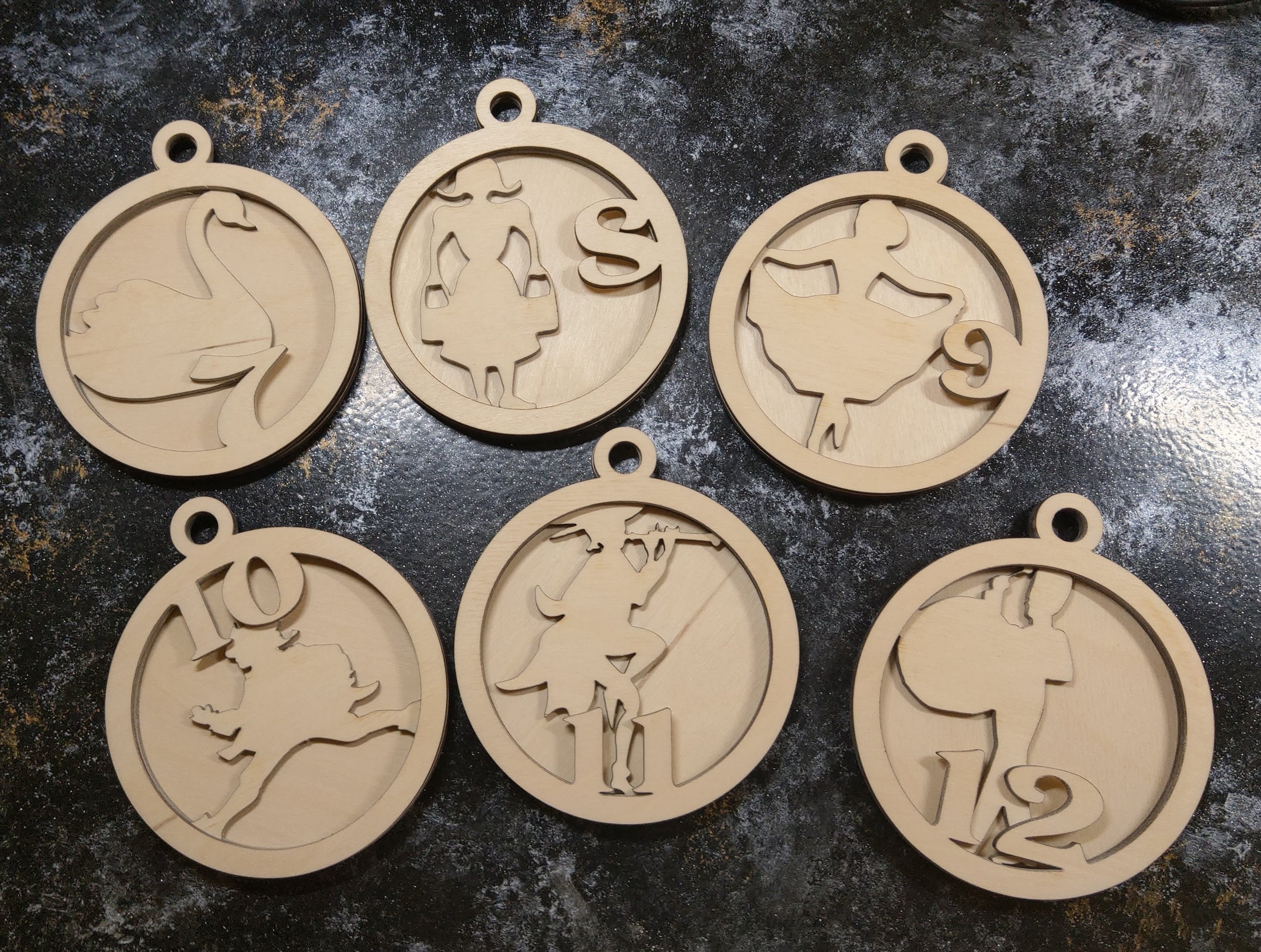 12 Days of Christmas Layered Ornaments With Bonus Layer - Etsy