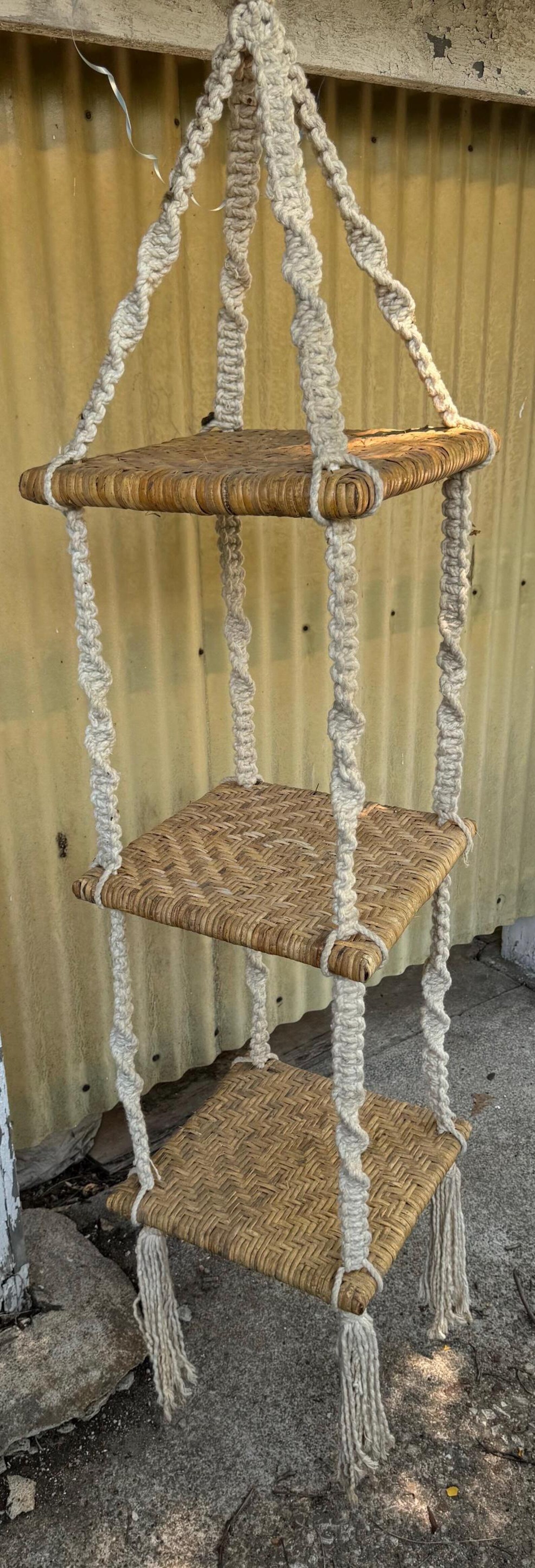 Three Tier Hanging Plant Shelf - Etsy