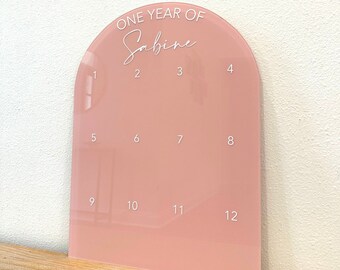 One Year of Baby, Birthday Display, First Birthday Sign, Monthly Photos ...