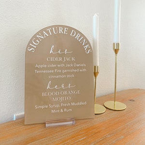 Acrylic Arch Wedding Signs, Frosted Arch Wedding Signs, Signature ...