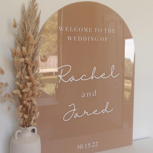 Modern Arch Acrylic Welcome Sign for Wedding Baby Shower - Etsy
