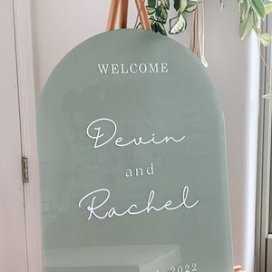 Acrylic Welcome Wedding Sign, Arch Acrylic Sign, Special Event, Custom ...