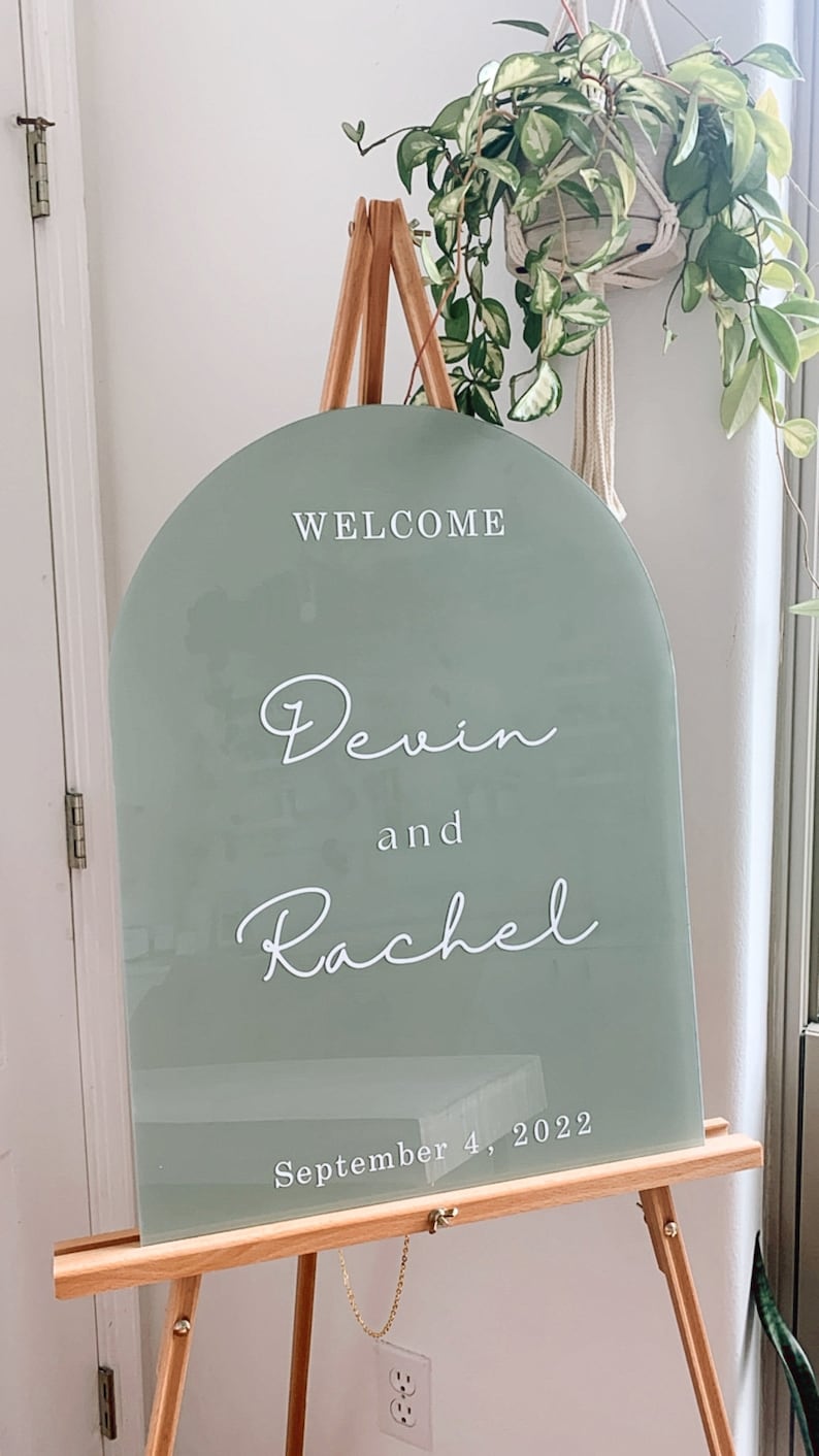 Acrylic Welcome Wedding Sign Arch Acrylic Sign Special - Etsy
