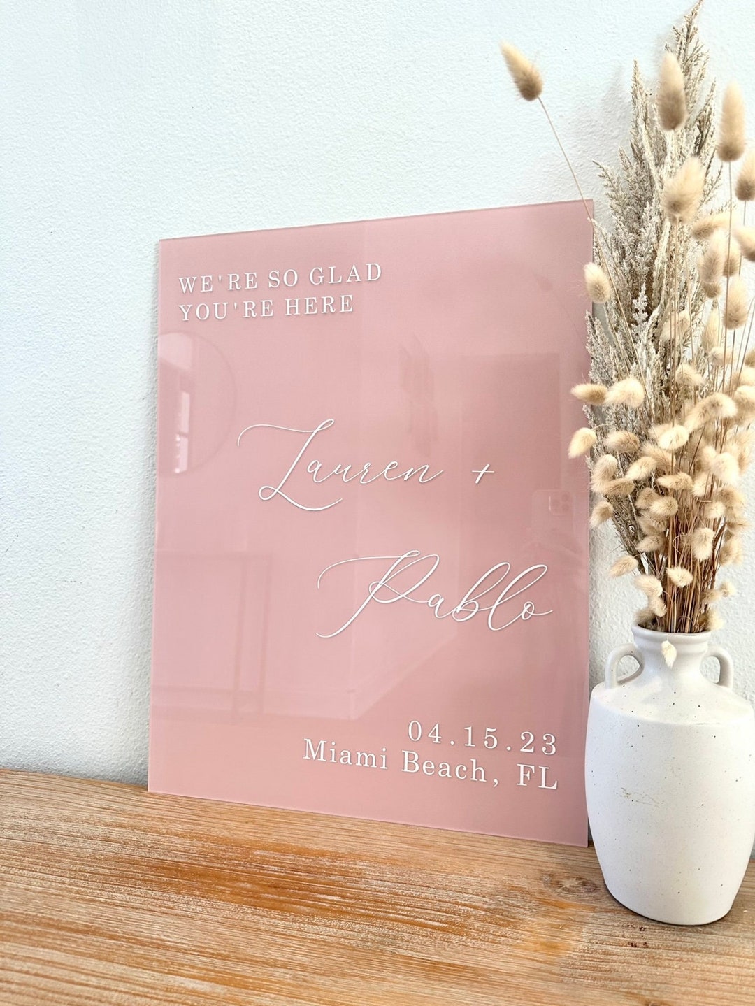 Acrylic Welcome Wedding Sign, Custom Acrylic Wedding Sign, Personalized ...