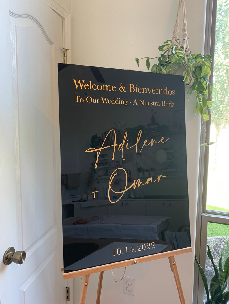 Acrylic Welcome Wedding Sign Custom Acrylic Sign - Etsy