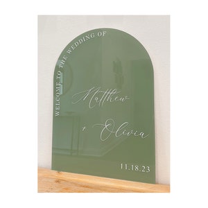 Welcome Wedding Sign, Arch Acrylic Painted Sign, Special Event Sign ...