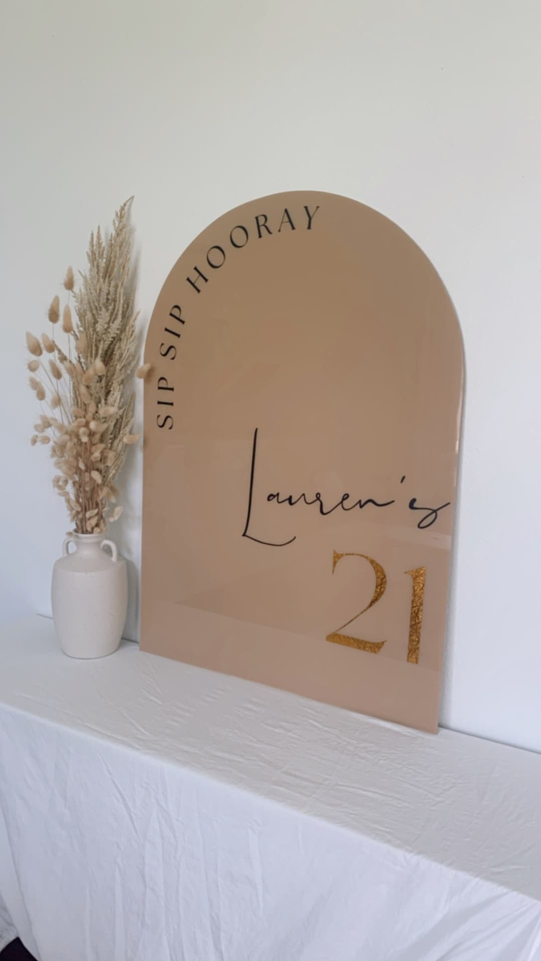 21st Birthday Birthday Party Sign Arch Acrylic Painted Sign - Etsy