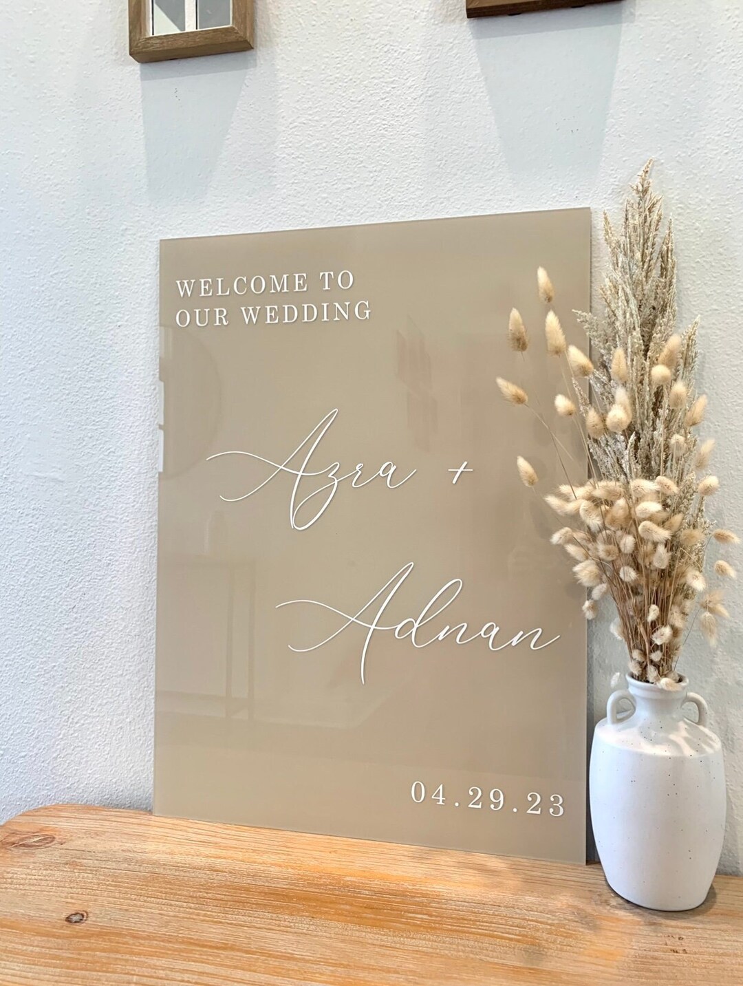Acrylic Welcome Wedding Sign, Custom Acrylic Wedding Sign, Personalized ...