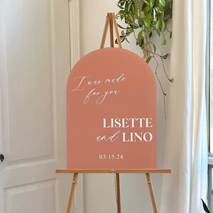 Welcome Wedding Sign, Bridal Shower Welcome Sign, Arch Acrylic Painted ...