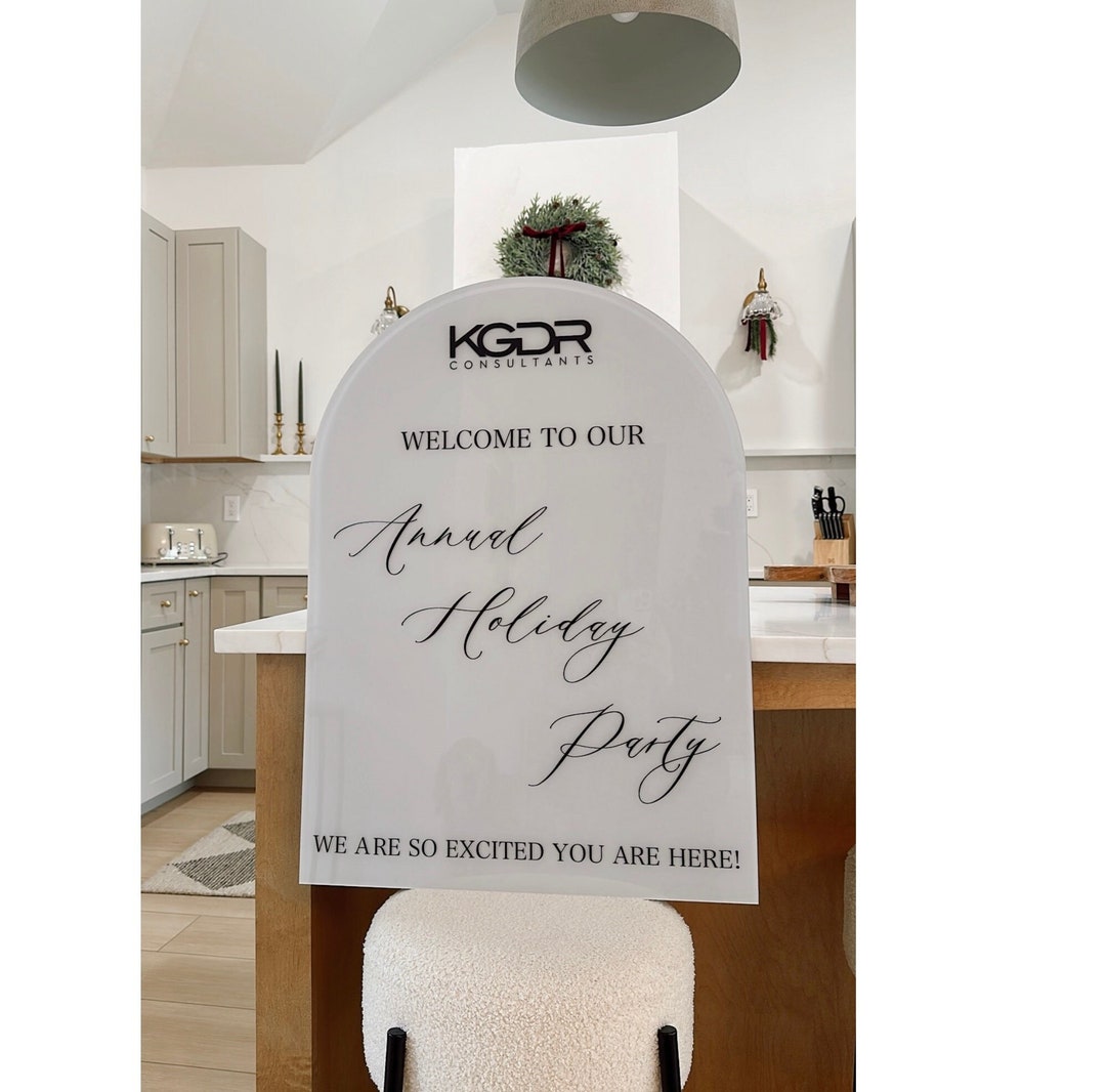 Work Party Sign, Business Sign, Company Sign, Welcome Sign, Event Sign ...