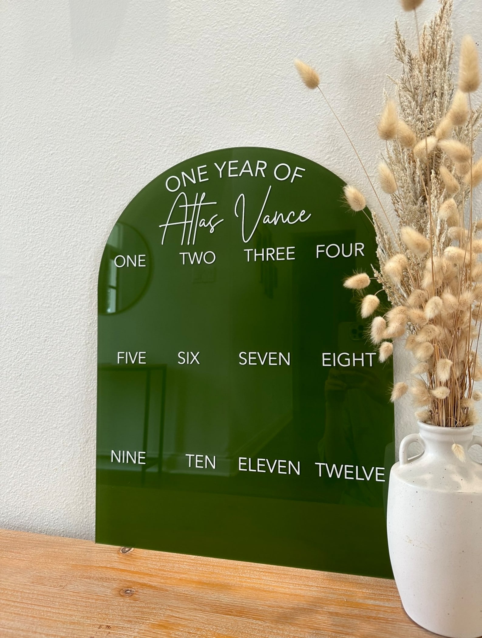 One Year of Baby, Birthday Display, First Birthday Sign, Monthly Photos ...