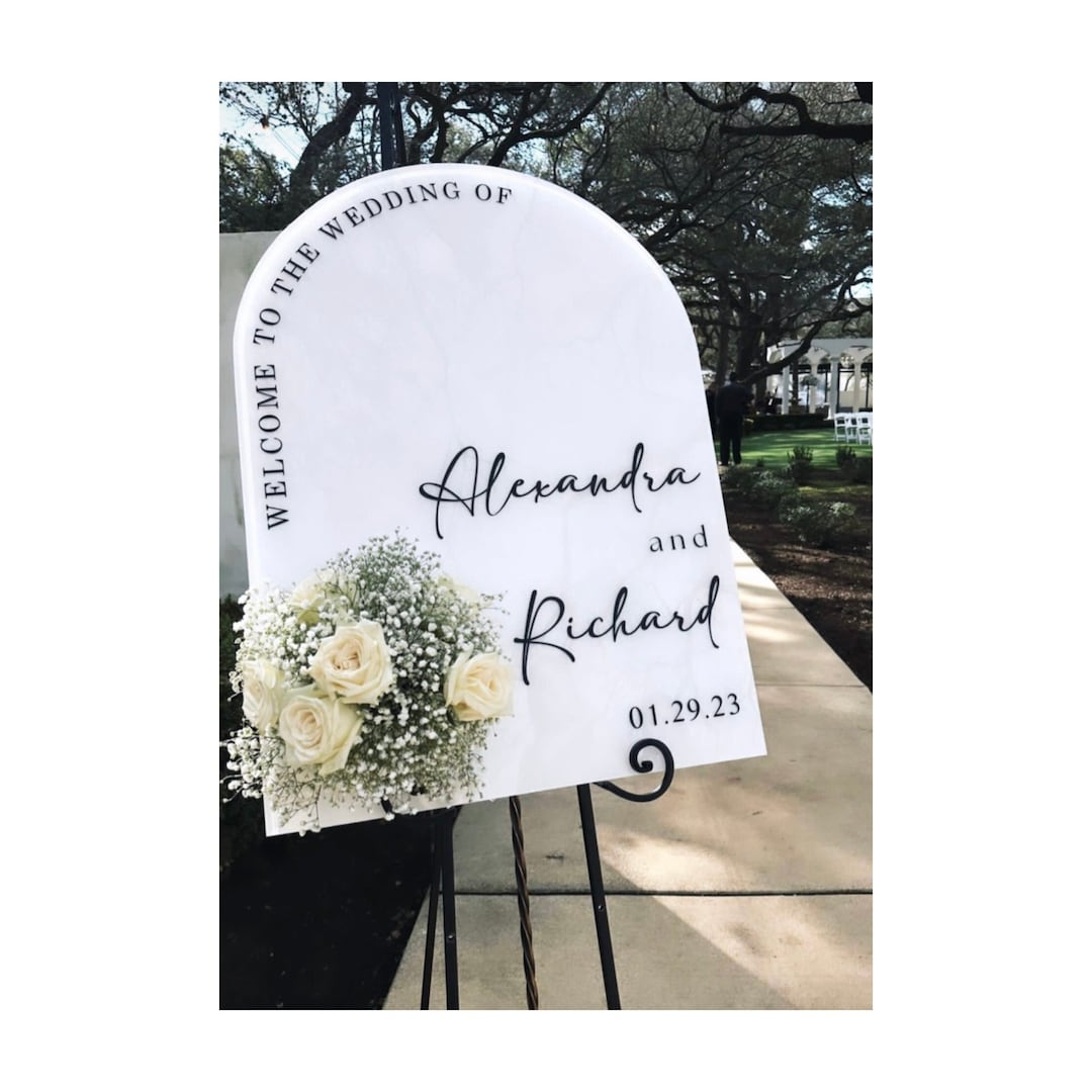 Welcome Wedding Sign, Arch Acrylic Painted Sign, Special Event Sign ...